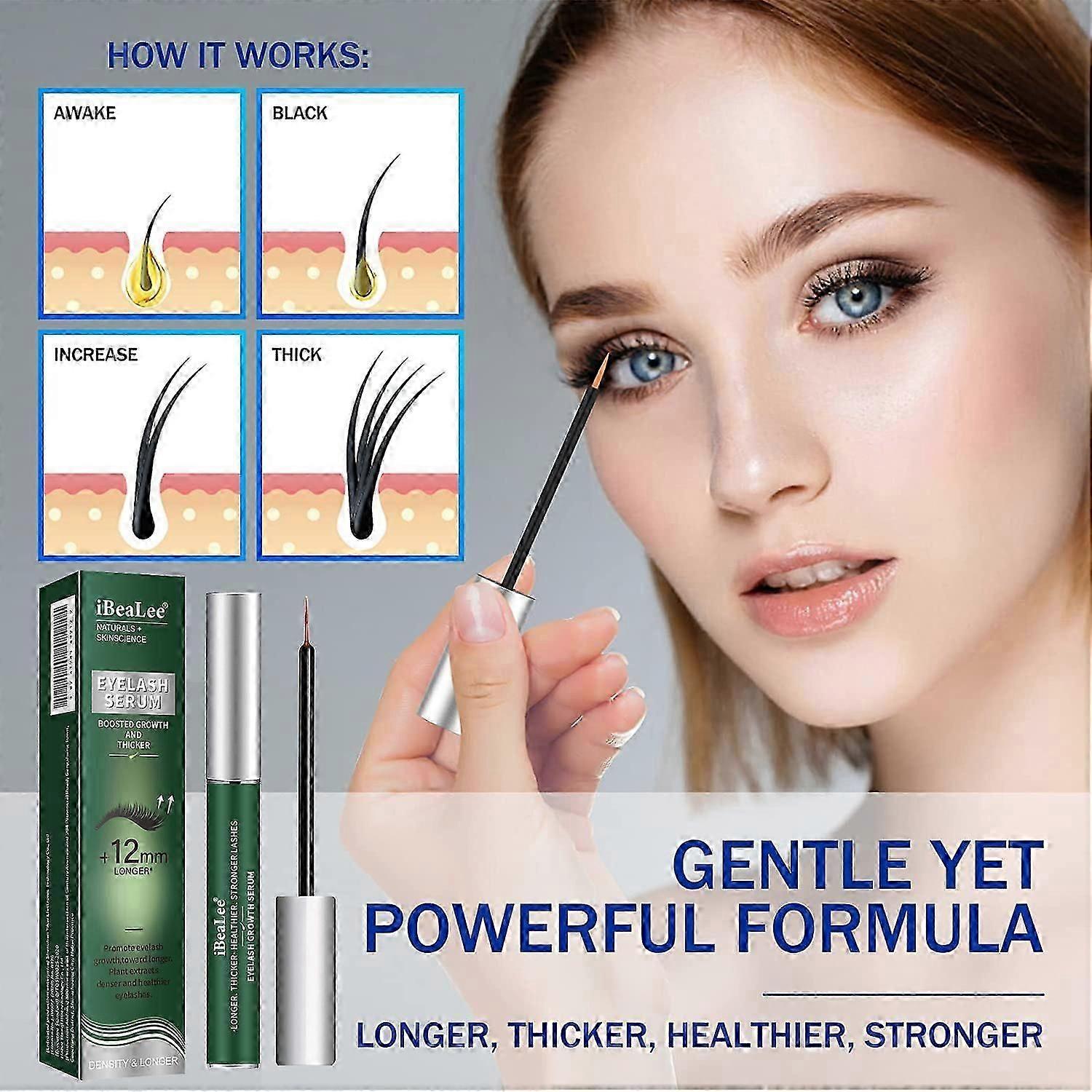 Natural Growth Eyelash Serum - Nourishing, Long-Lasting Primer for Safe ...