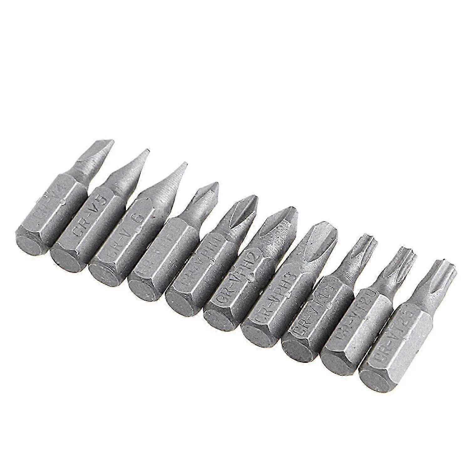 10pcs 25mm Slot/PH/Torx Cross Bit Drill Head Screwdriver Bits Hand ...