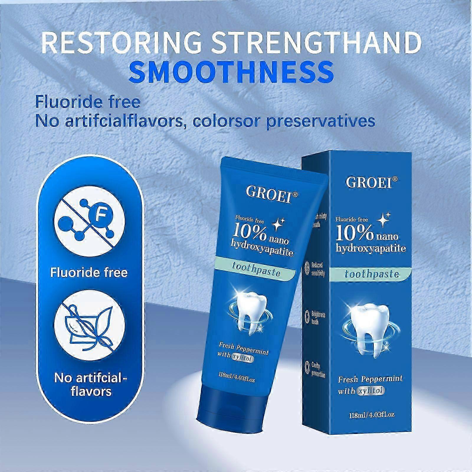 10% Nano Hydroxyapatite Toothpaste, Fluoride Free Toothpaste For ...