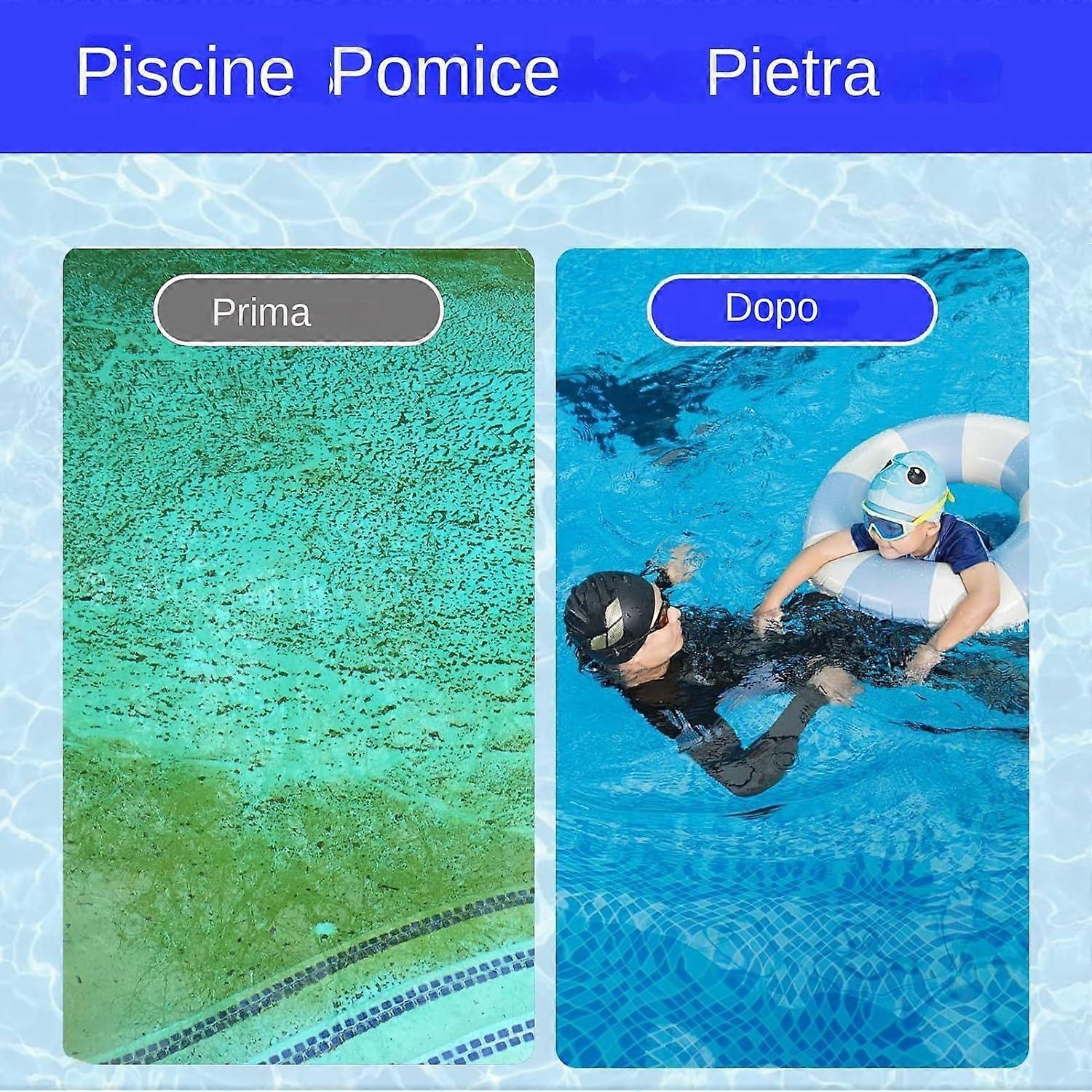 Pool Pumice Stone with Handle for Effortless Stain Removal and Heavy ...