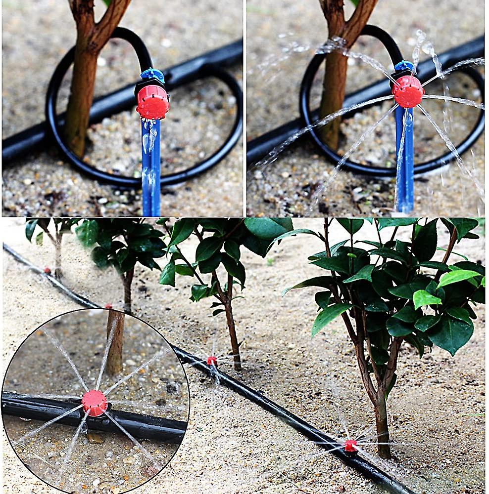 100 Pieces Adjustable Drip Irrigation Automatic Watering System Hose ...