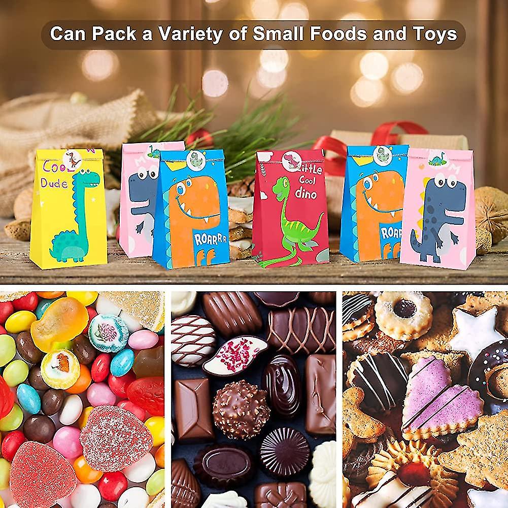 40 Pieces Of Colorful Gift Bags. Small Paper Bags With Stickers. Gift ...