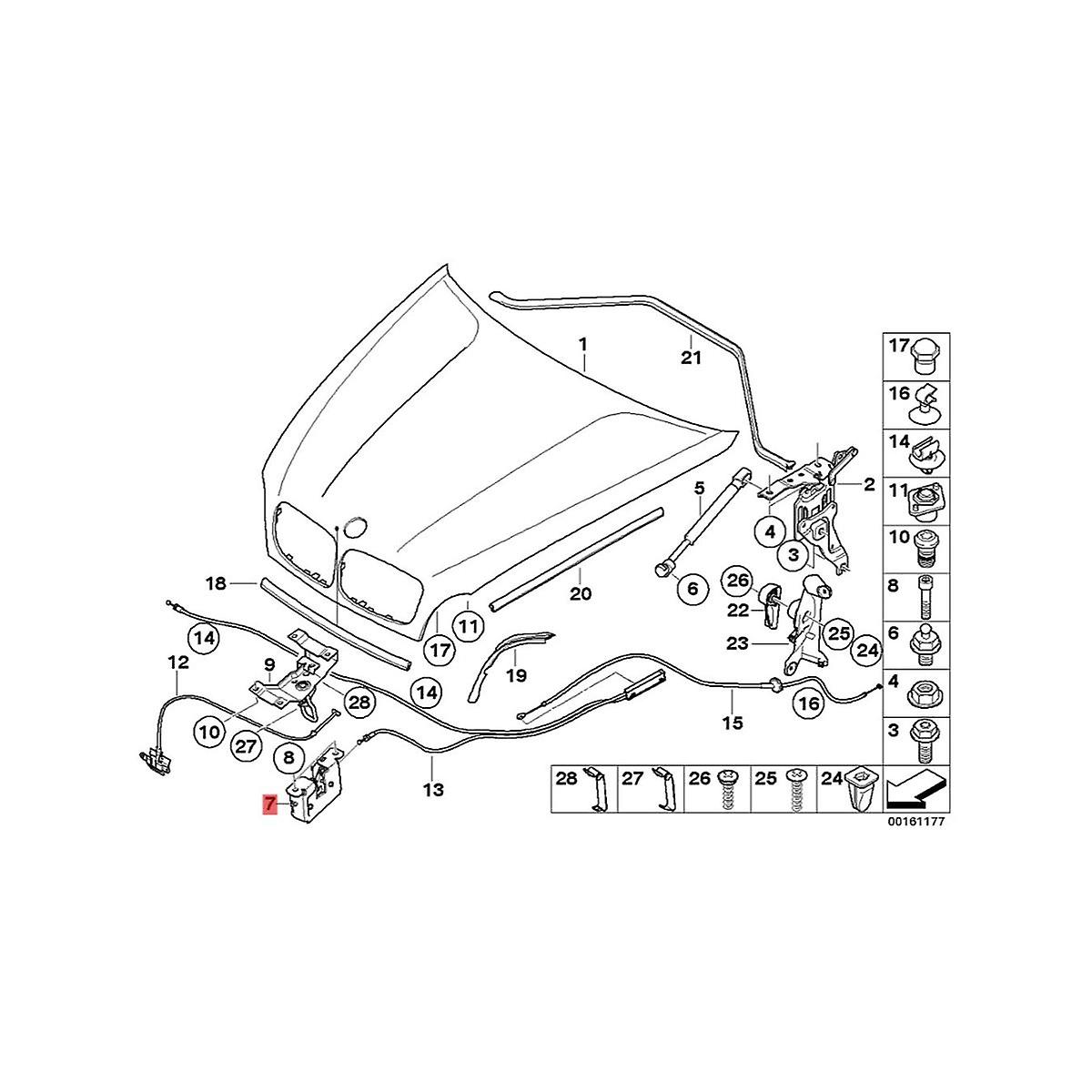 Car Front Hood Lock Latch Safety Catch 51237178753 For E70 X5 E71 E72 ...