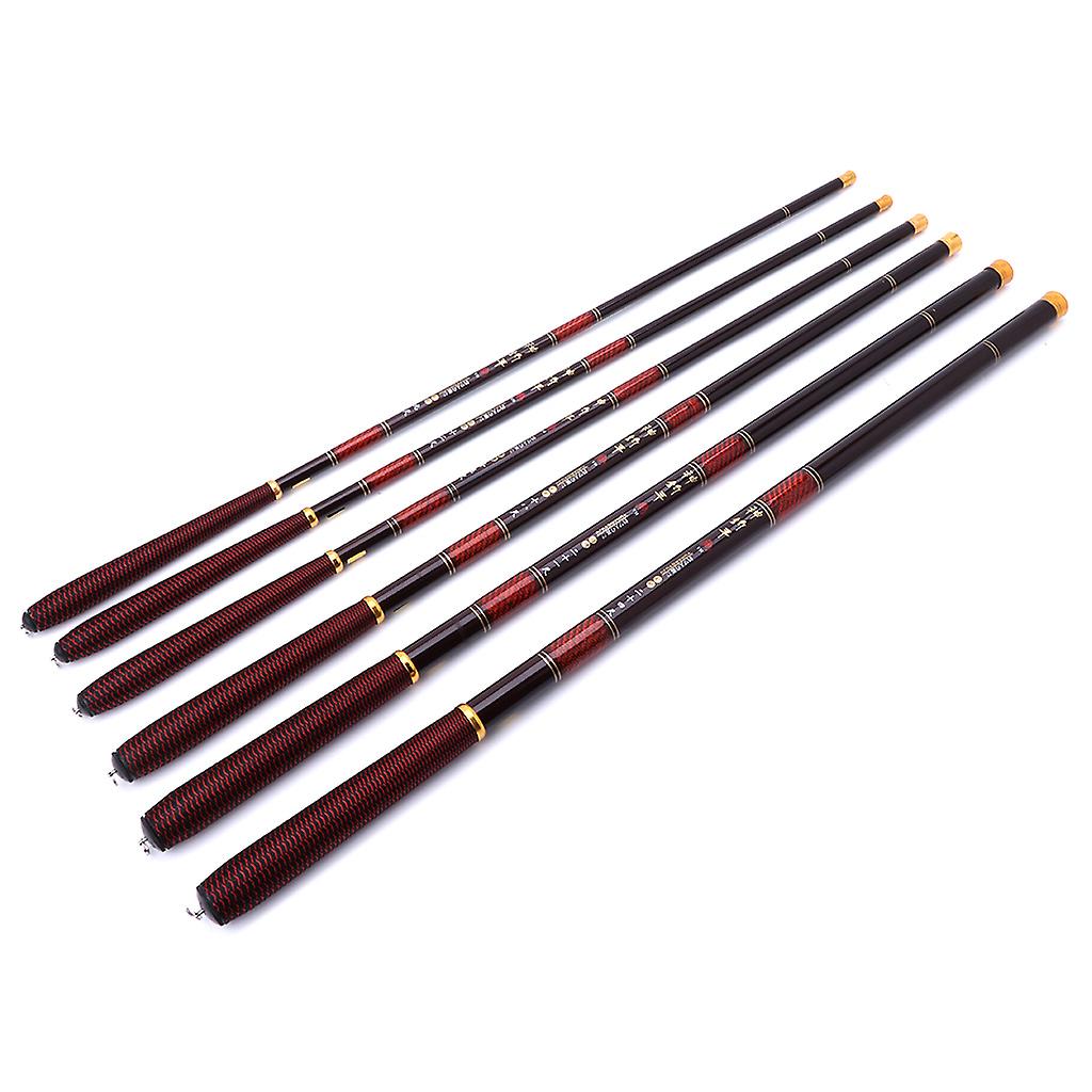 Fishing Rod 2.7-7.2m Pole High Carbon Fiber Ultra Light Telescopic Carp ...