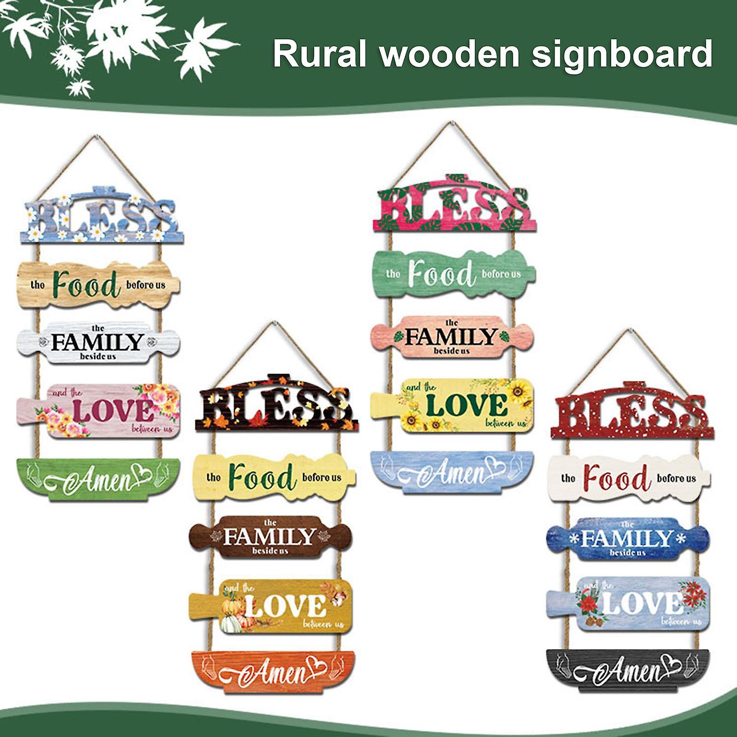 Hanging Wooden Sign with Lanyard Front Door Plaque Sign Rustic Wall Art ...