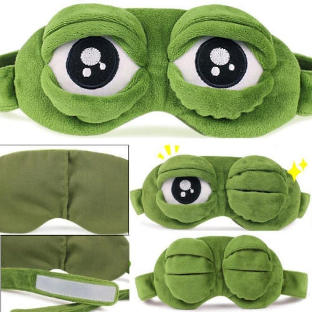 Frog 3D Eye Mask Cover Sleeping Rest Eyepatch Plush Shading Cartoon ...