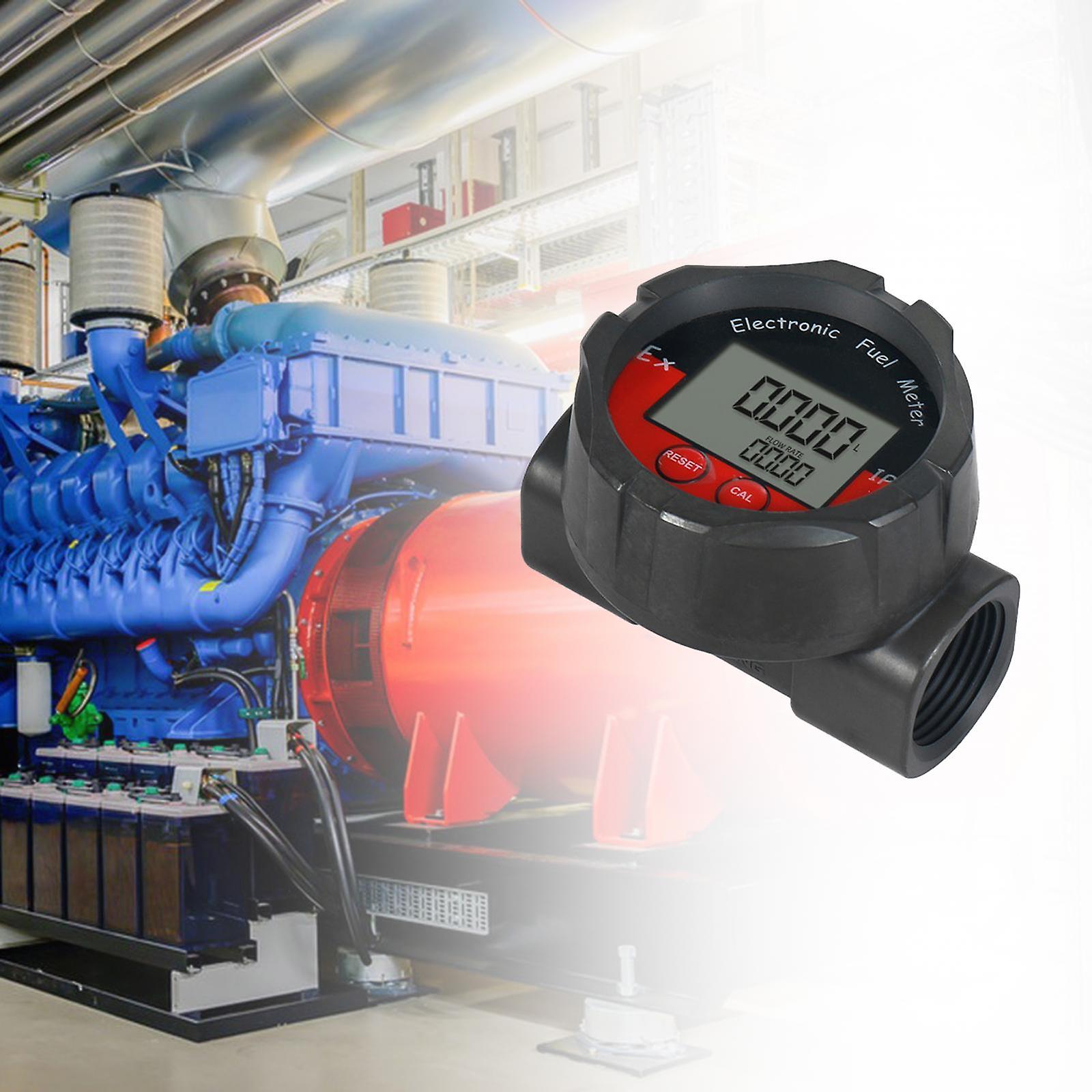 Gasoline Flow Meter Electronic Fuel Meter Accuracy Digital LCD Display ...