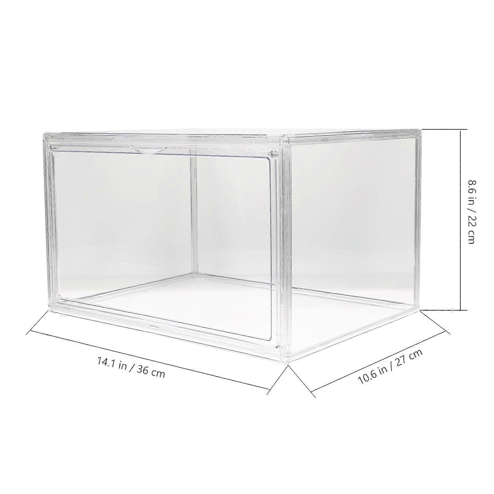 Transparent Dust-proof Bookshelf Book Storage Box Stackable Bookshelf ...