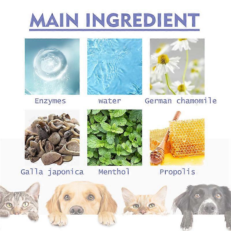 1-5PCS Pet Tooth Cleaning Spray Dog Cat Oral Care Remove Tooth Stains ...