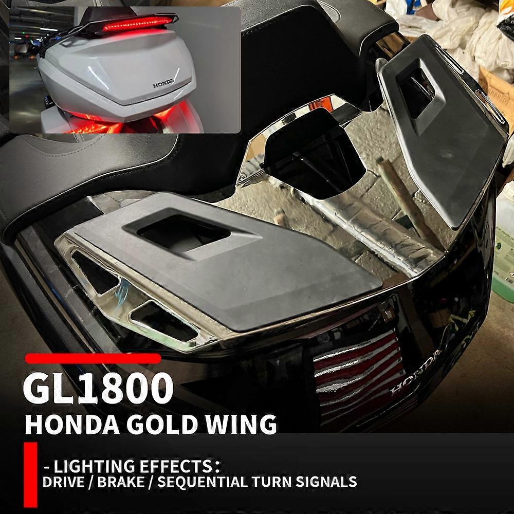 GL1800 Motorcycle Rear Top Box Shelf Turn Signal Trunk Luggage Rack LED ...