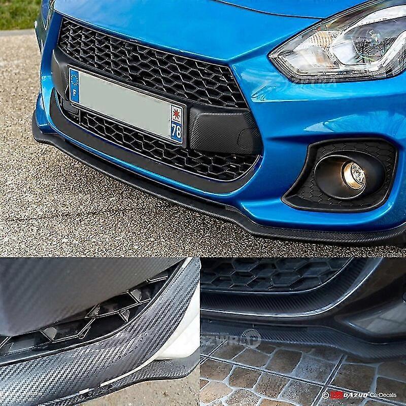 For Swift Sport Carbon Black Front Lip Stripes Decor Grille Auto Racing ...