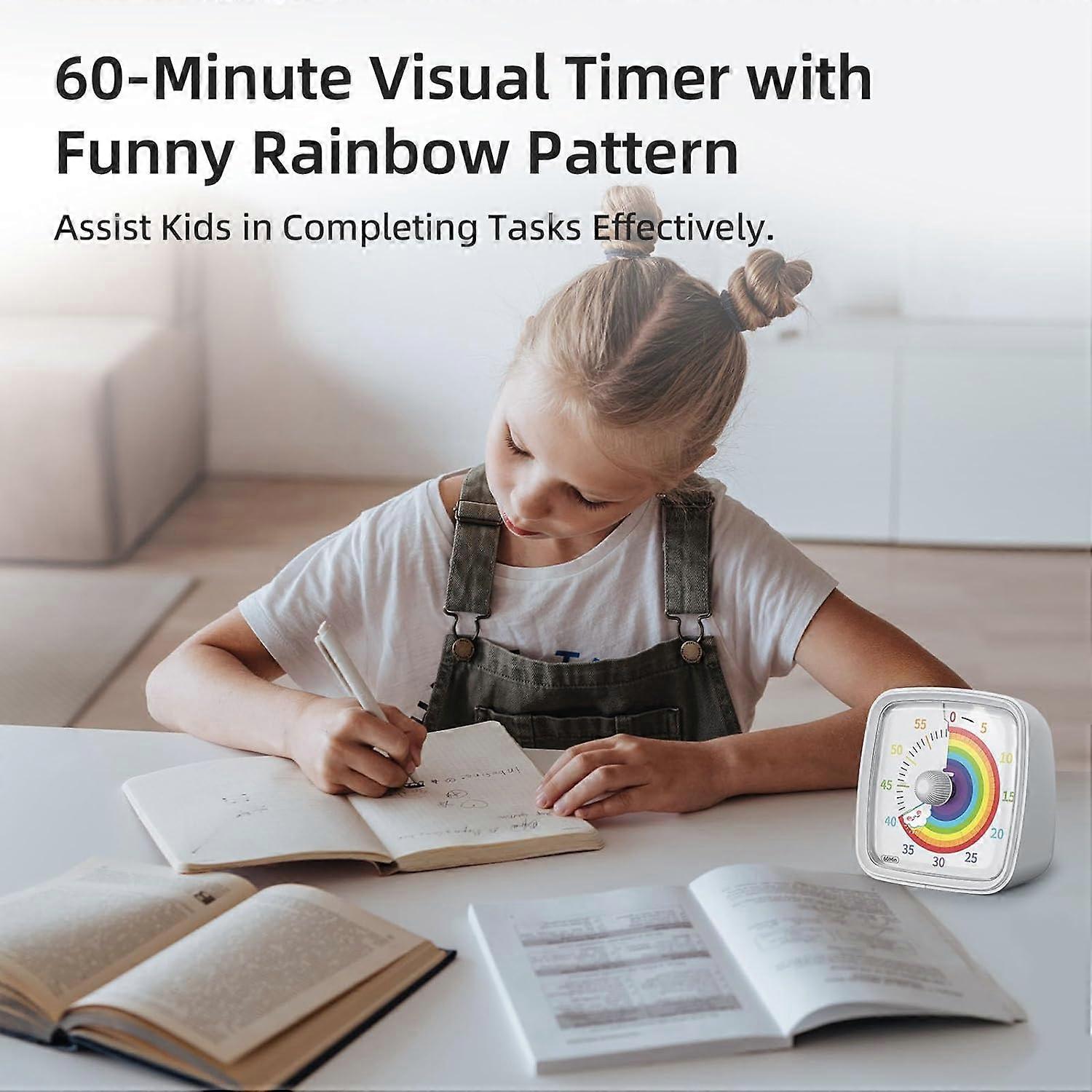 Visual Timer with Night Light, 60 Minute Countdown Timer for Kids and ...