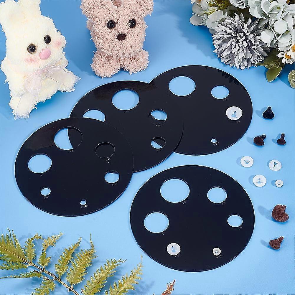 4PCS Black Auxiliary Tool Acrylic Safety Eyes Insertion Tool Amigurumi ...