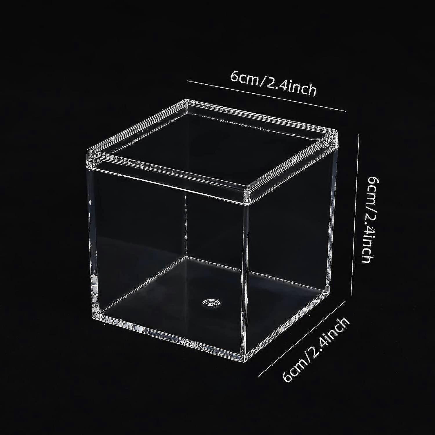 Clear Acrylic Plastic Cube (4 Pack) - Small Size for Display or Storage ...