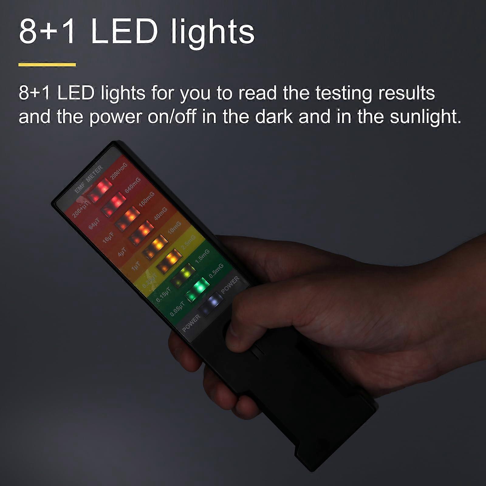 Digital LCD Electromagnetic Field Tester EMF Meter LED Light Indicator ...