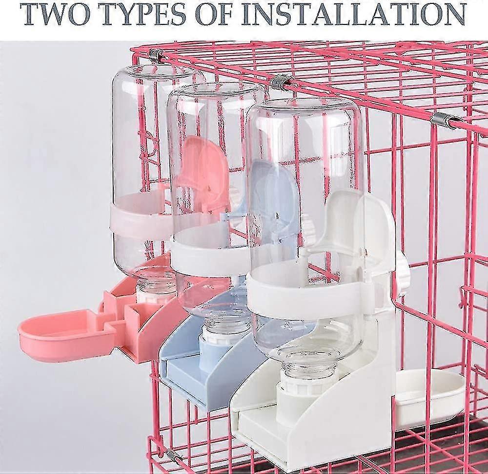 Rabbit Water Bottle, 17oz Hanging Water Fountain Automatic Dispenser No ...