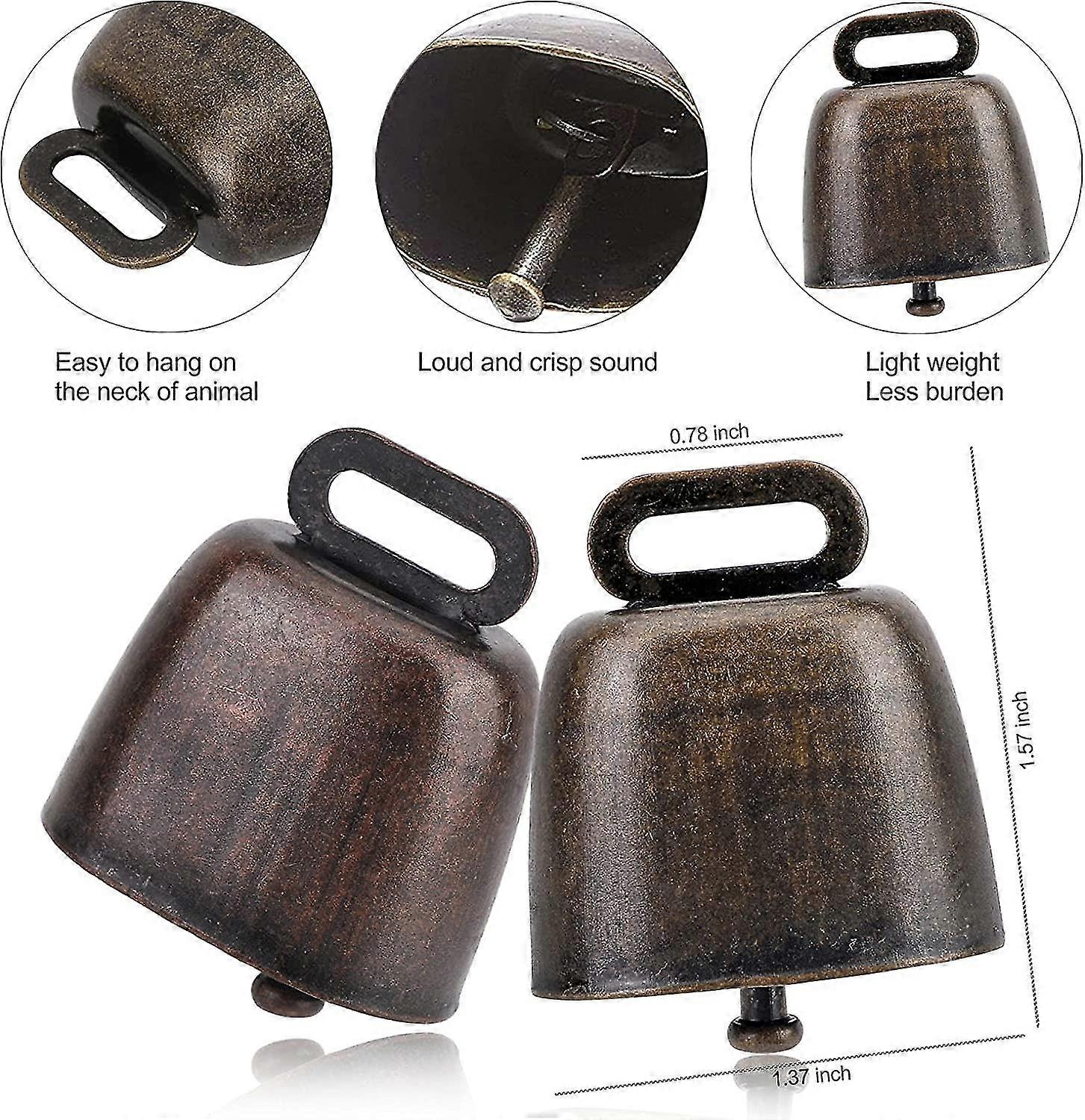 6 Piece Cow Bell, Sheep Cow Bells Pasture Bells, Copper Bells Cattle ...