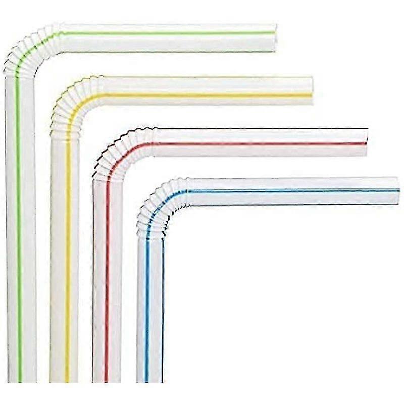 600/1000pcs Plastic Straws Plastic Drinking Straws - Flexible Plastic ...
