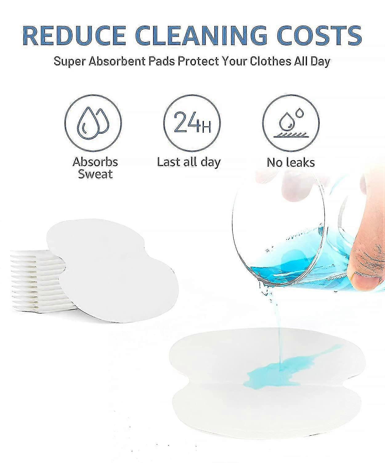Underarm Sweat Pads - 100 Disposable Premium Absorbent Armpit Underarm ...