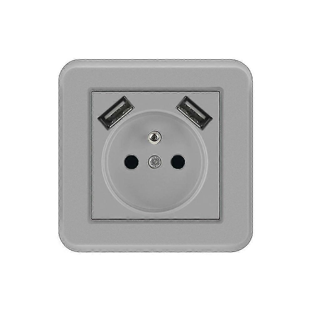 French Socket 16a European Socket Type 82 Recessed Wall Socket Pc Gray ...