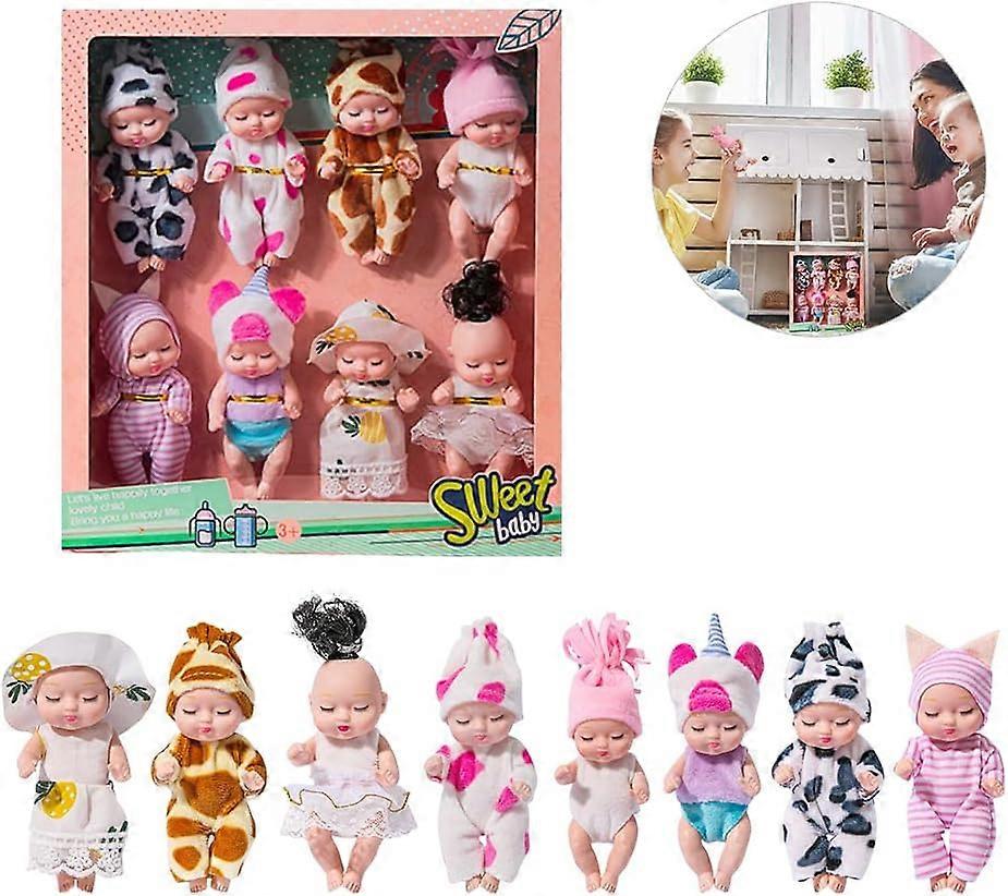 Reborn panenky, Realistické znovuzrozené panenky, sada 8 mini panenek ...