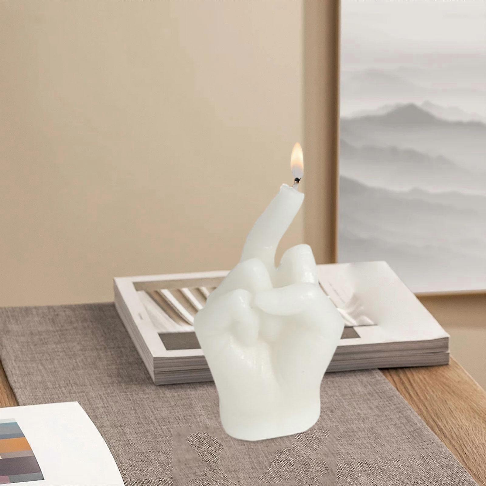 Middle Finger Candle Room Decor Desk Statues Gesture Candle Bathrooms ...