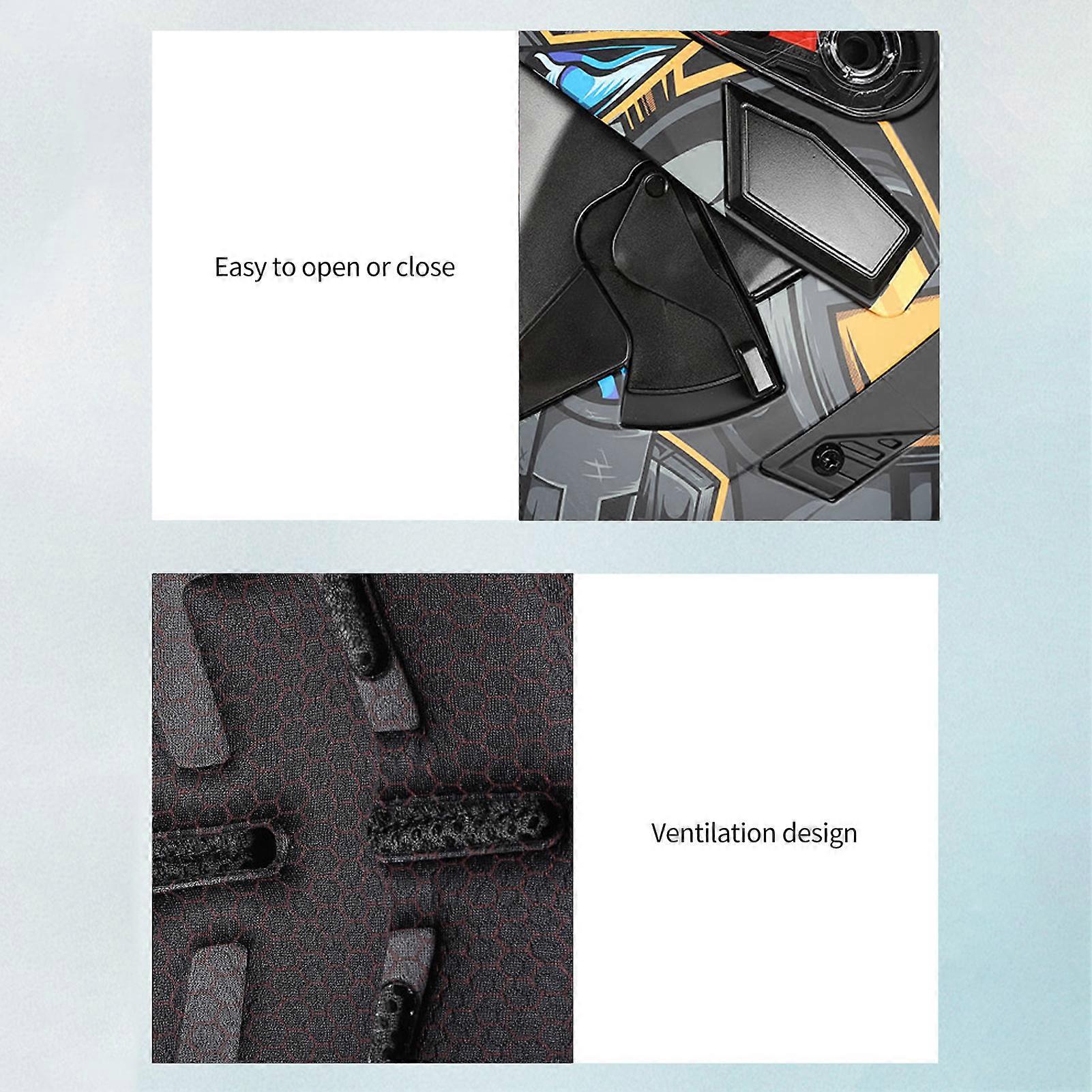 2023 Adult Motorcycle Double Mask Flip-Up Helmet Multi-color/Adjustable ...