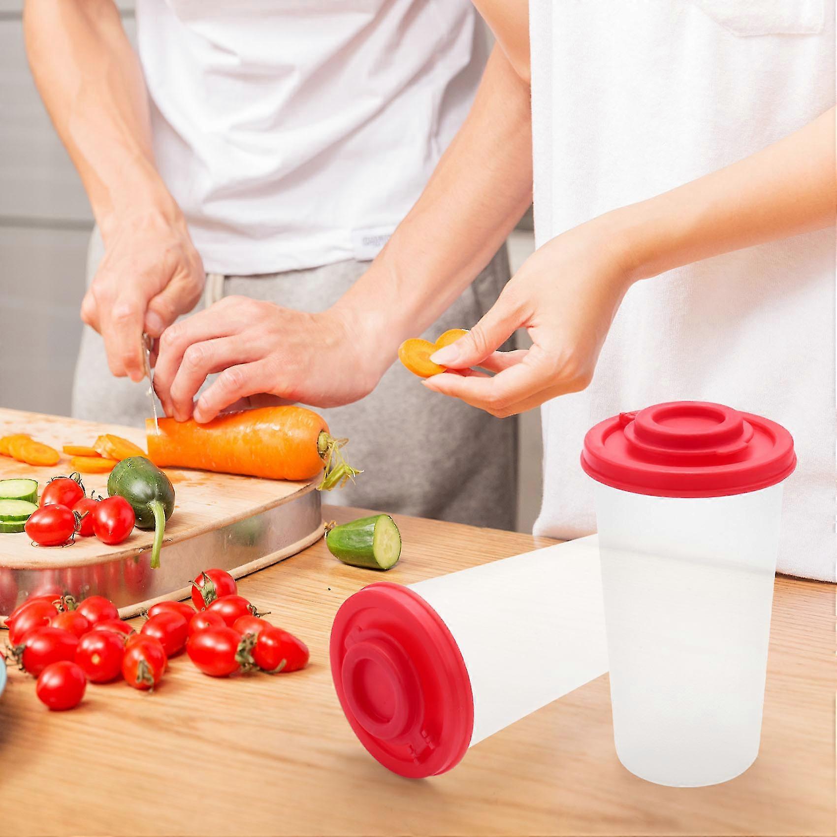2 Large Salt And Pepper Shakers Moisture Proof ,salt Shaker With Red ...