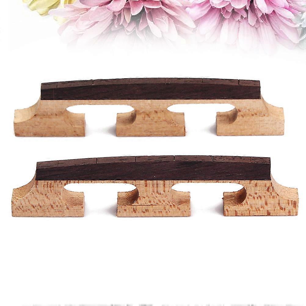 2 PCS 6 Strings Banjo Bridge Rosewood Three Legged String Instruments ...
