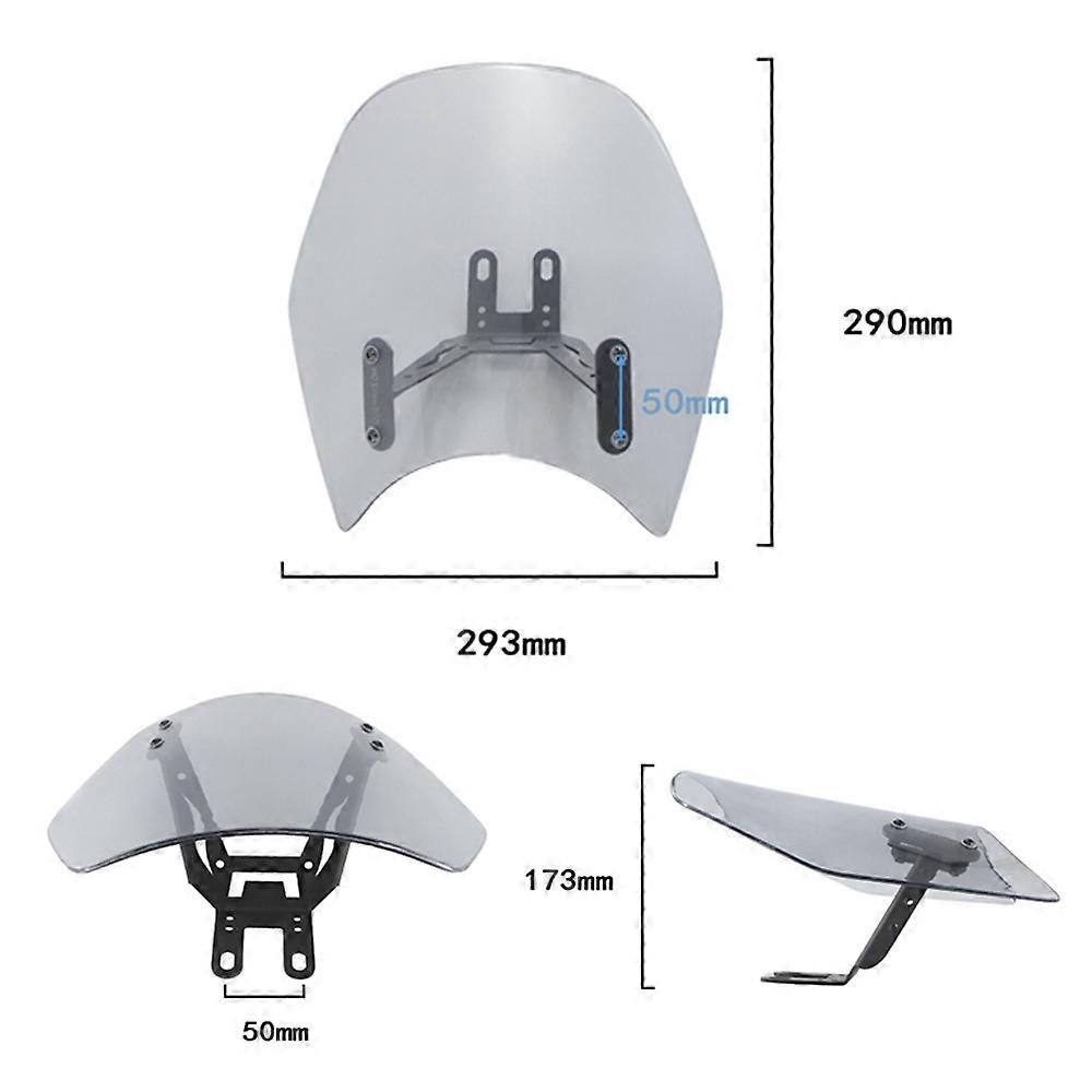 Motorcycle Flyscreen Windshield Wind Deflector Visor With Bracket For ...