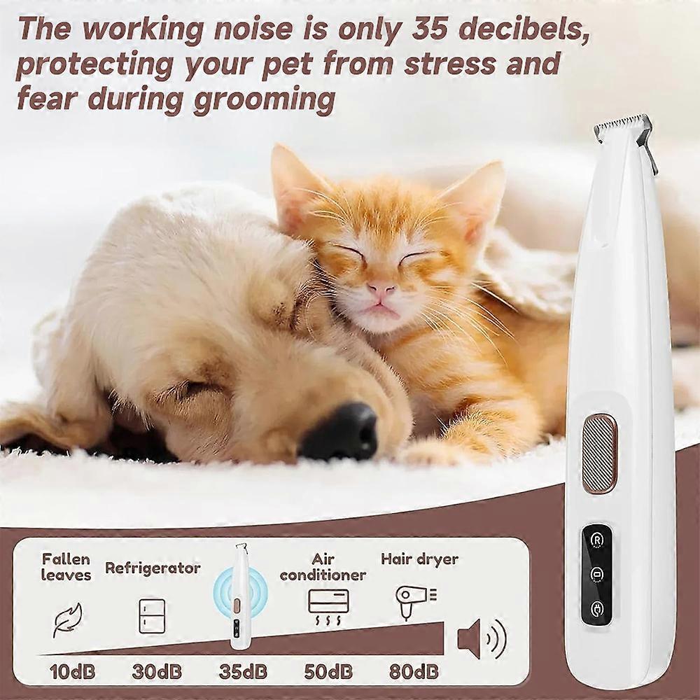 Pet Micro Precision Trimmer, Low Noise Cordless Dog Paw Trimmer ...