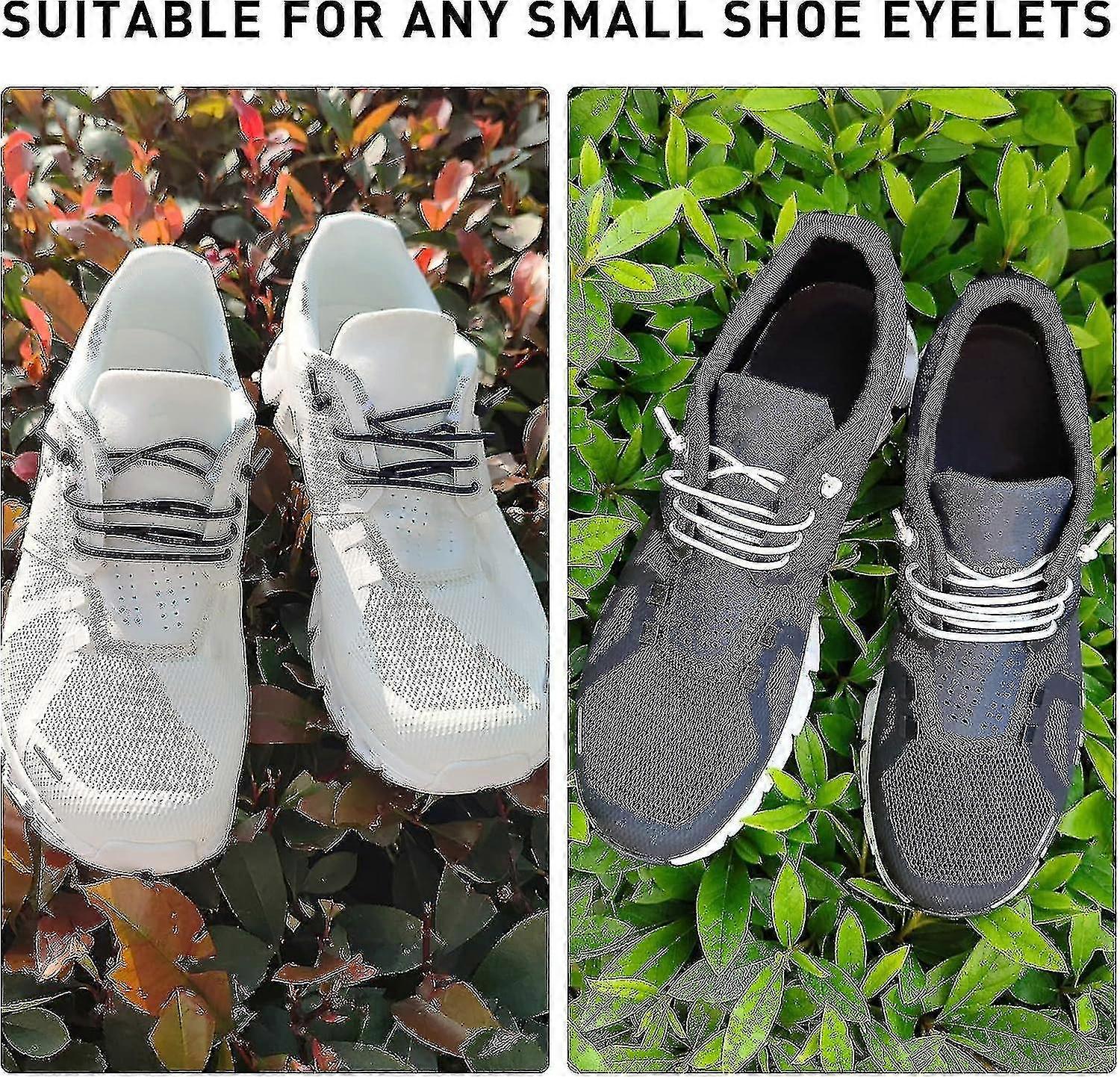 Ndtezugt 2 Pairs 1/10" (2.5mm) Elastic Thin Shoe Laces, Stretch Round ...