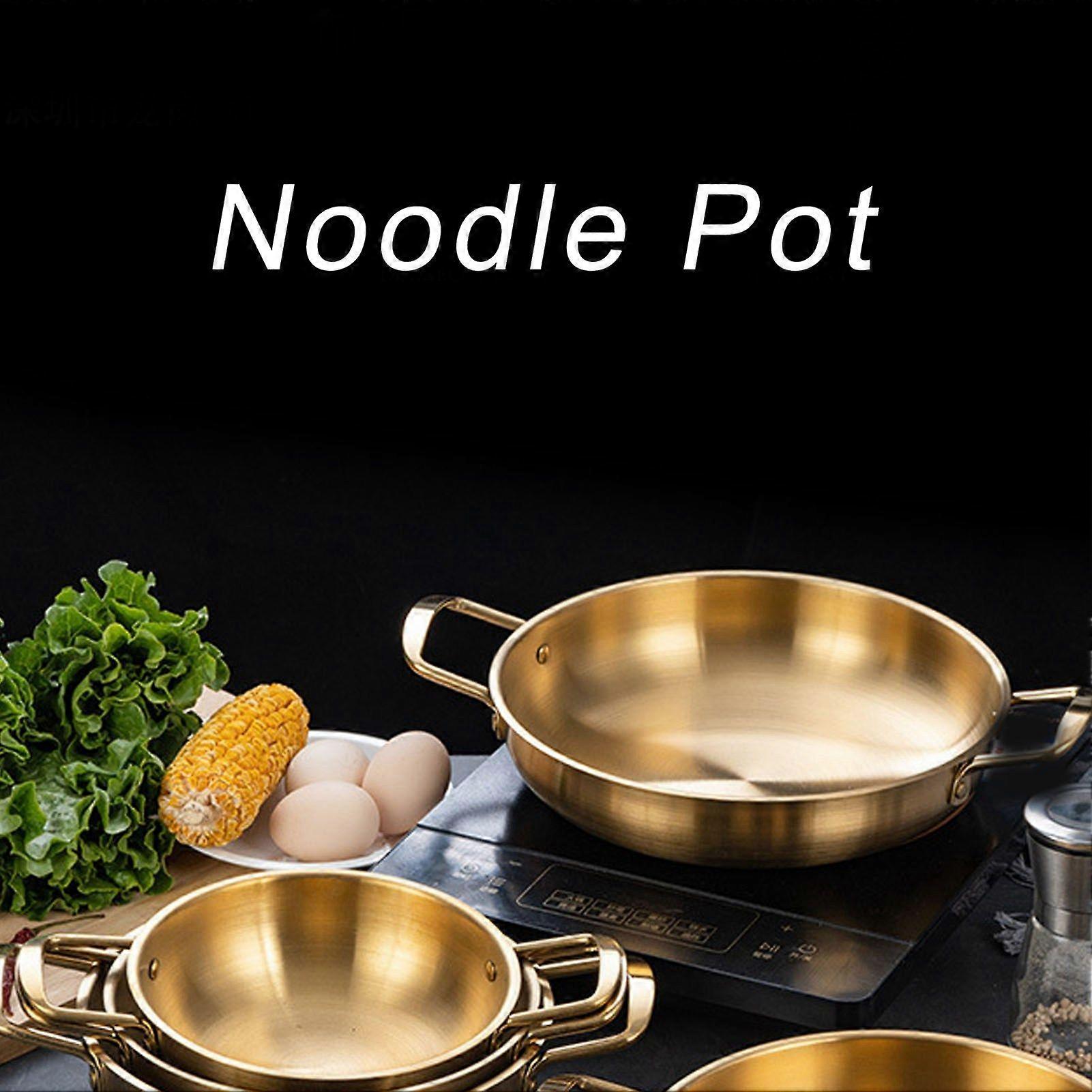 Gold Ramen Pot Stainless Steel Noodle Pot Portable Kitchen Cooking Pot ...