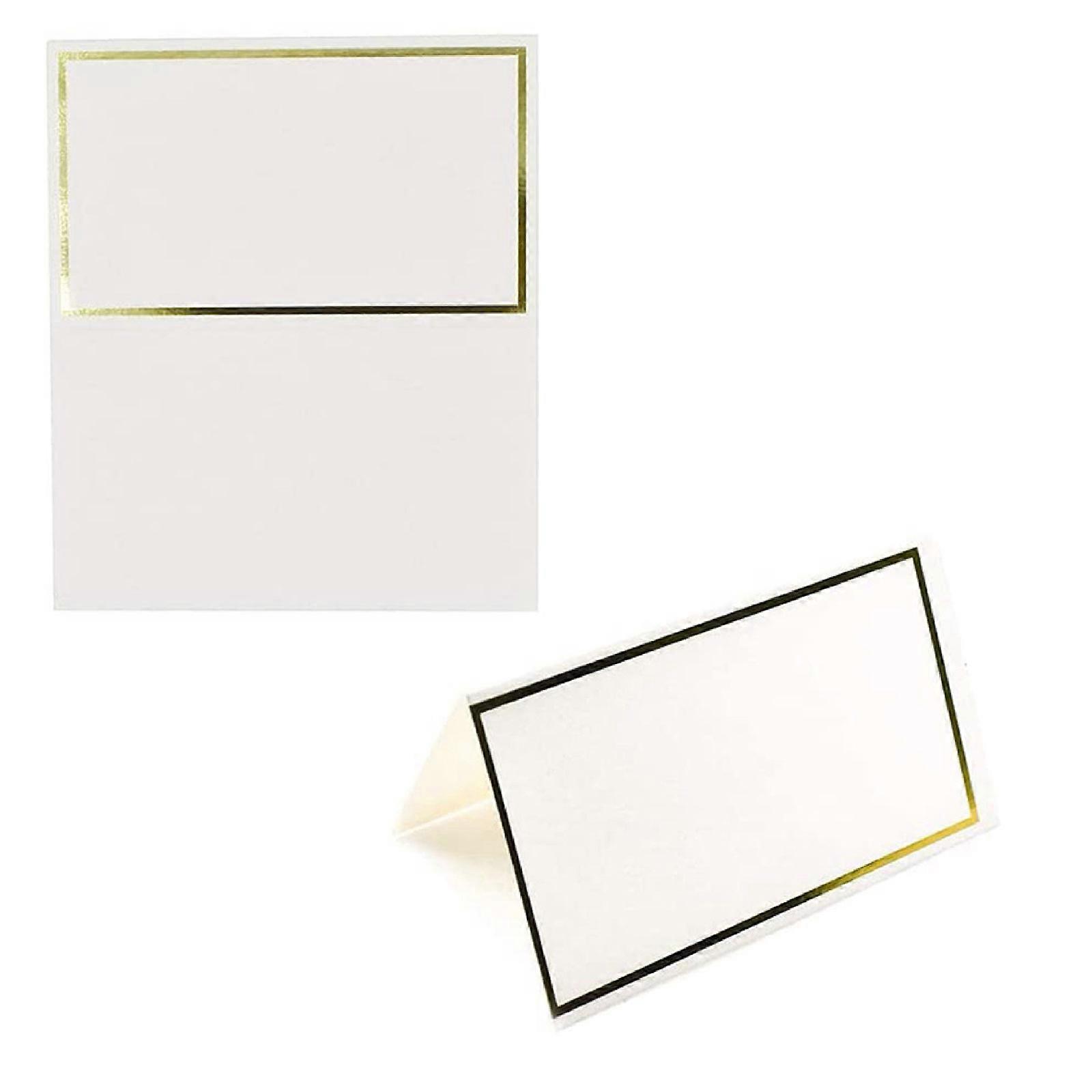 Pack of 50PCS Elegant Gold Bordered Blank Place Cards Name Cards for ...