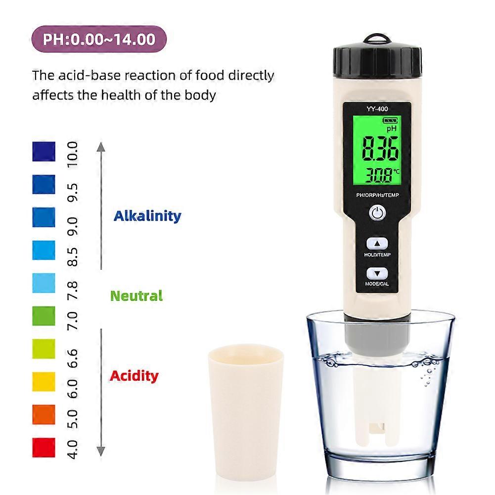 4 in 1 YY-400 PH/ORP/H2&TEM Meter Digital Tester, Backlight | Fruugo UK