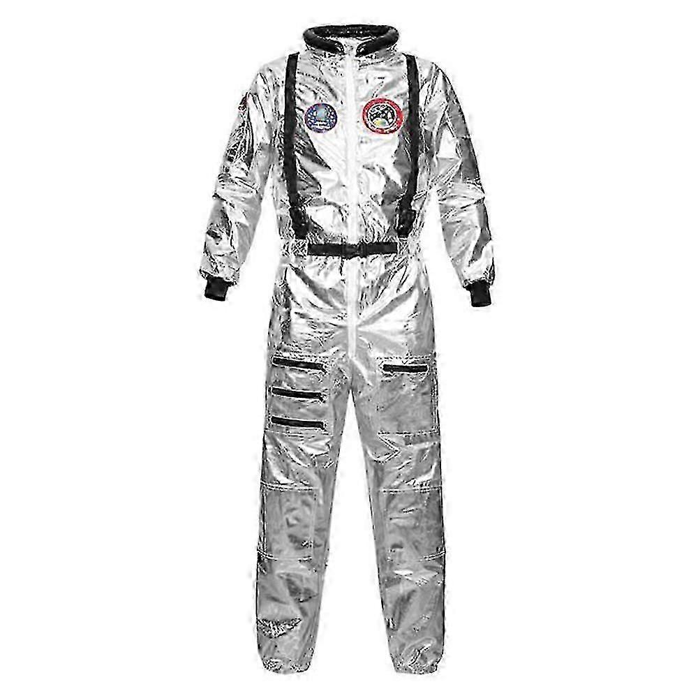 Halloween Astronaut Silver Spaceman Cosplay Costume Space Suit Men ...