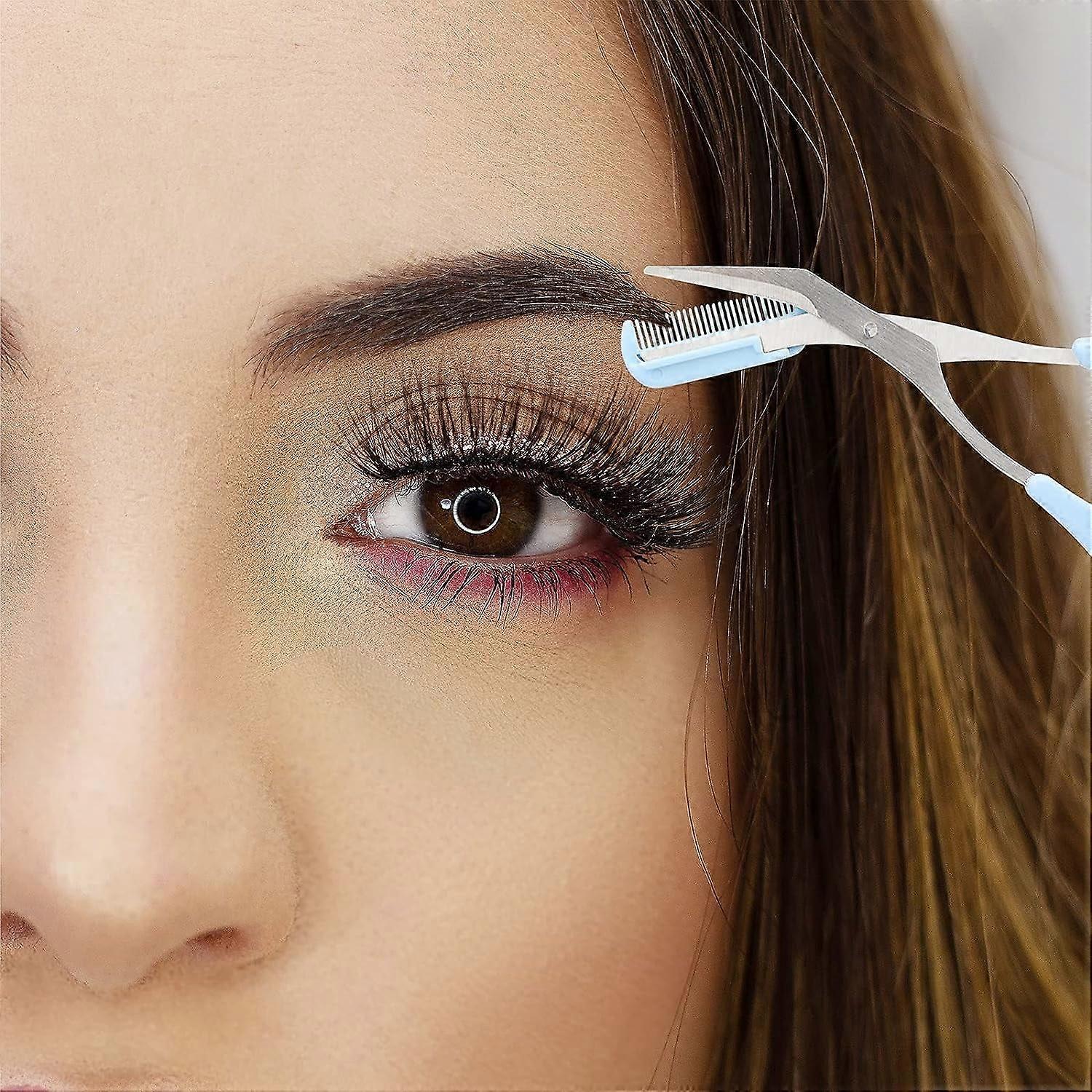 Eyebrow Trimmer Scissors with Comb, Professional Precision Trimmer ...