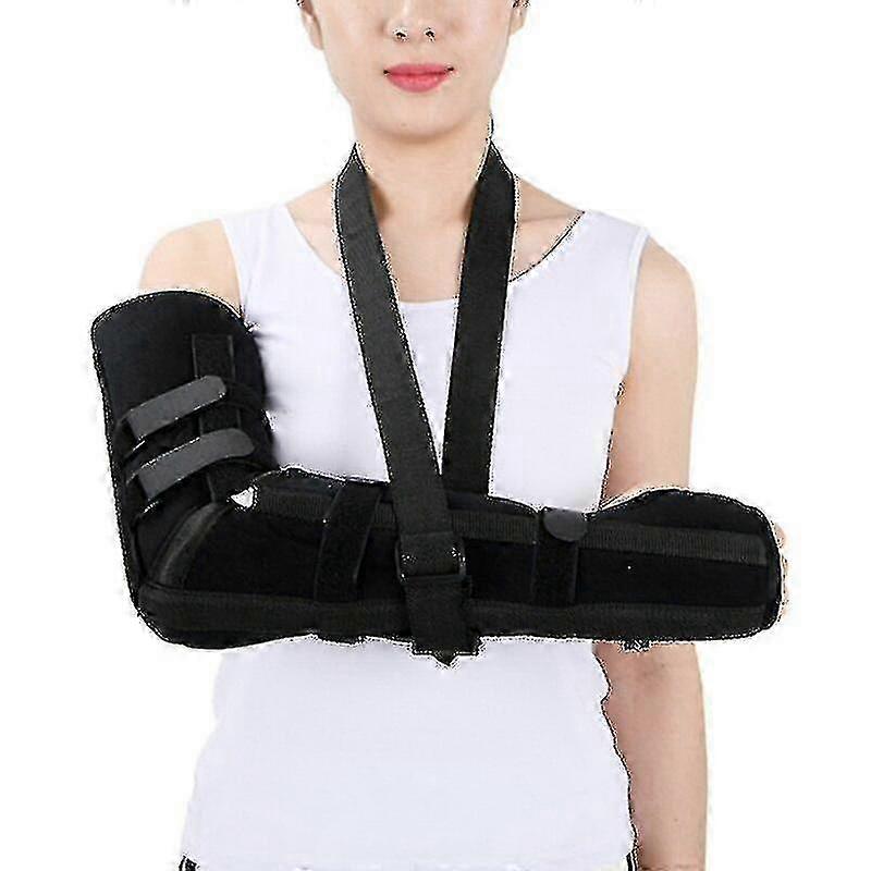 Forearm splint for fracture recovery and adjustable elbow support ...
