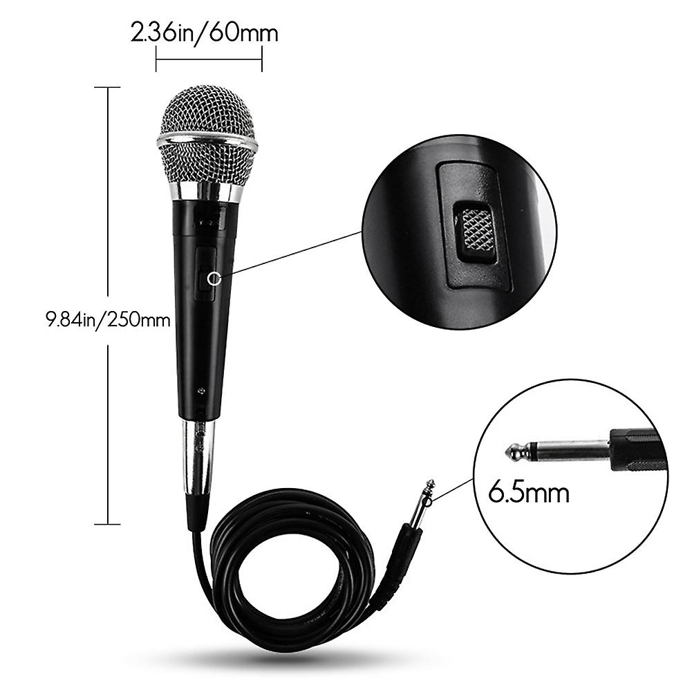 Karaoke Microphone MIC Handheld Dynamic Wired Dynamic Microphone Clear ...