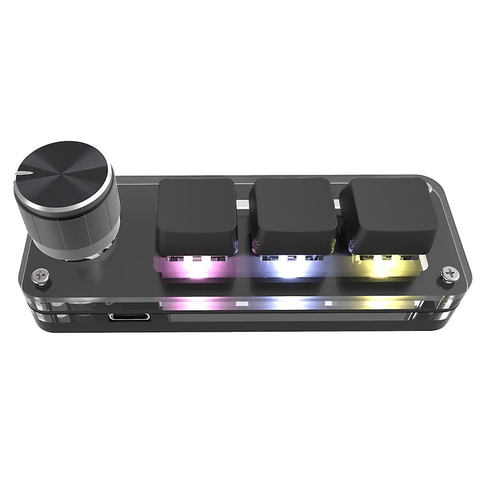 3-Key Gaming Keyboard, USB Mini 3-Key Keypad Mechanical Gaming PC ...