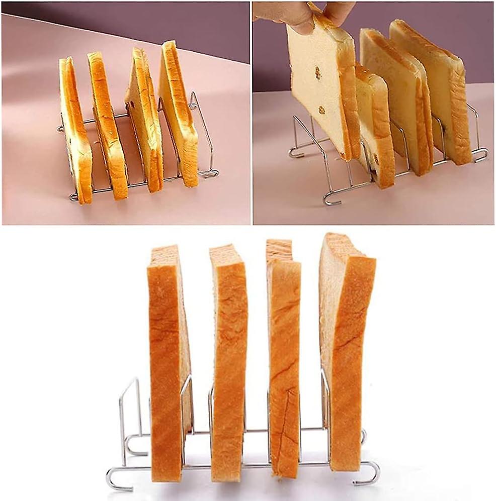 2 Pieces Bread Holder, 304 Stainless Steel Toast Rack, Kitchen Bread ...