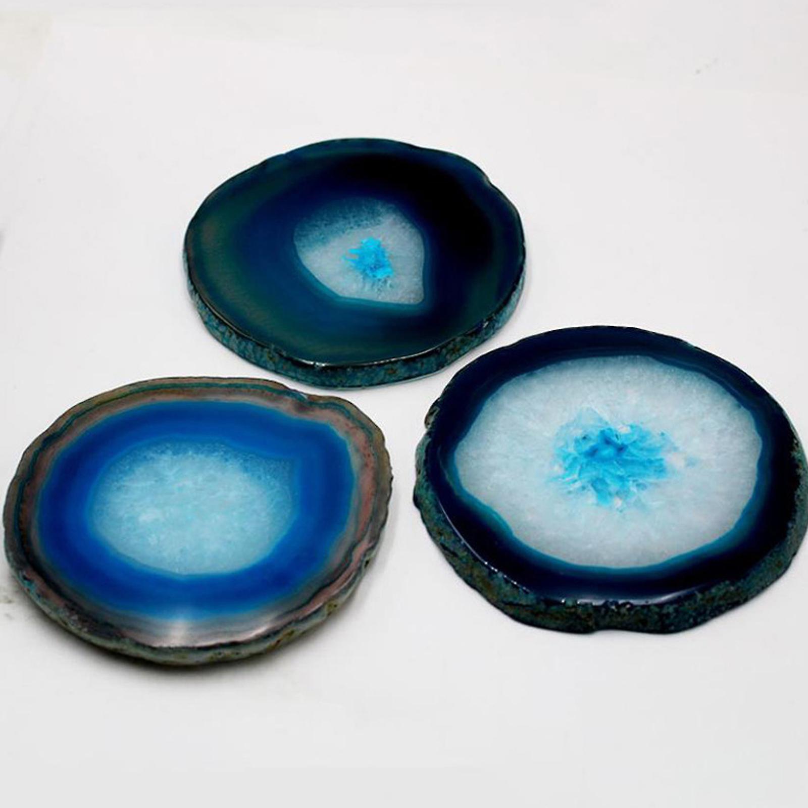 Natural Agate Coasters In Round Slice Shape For Home Decoration And ...