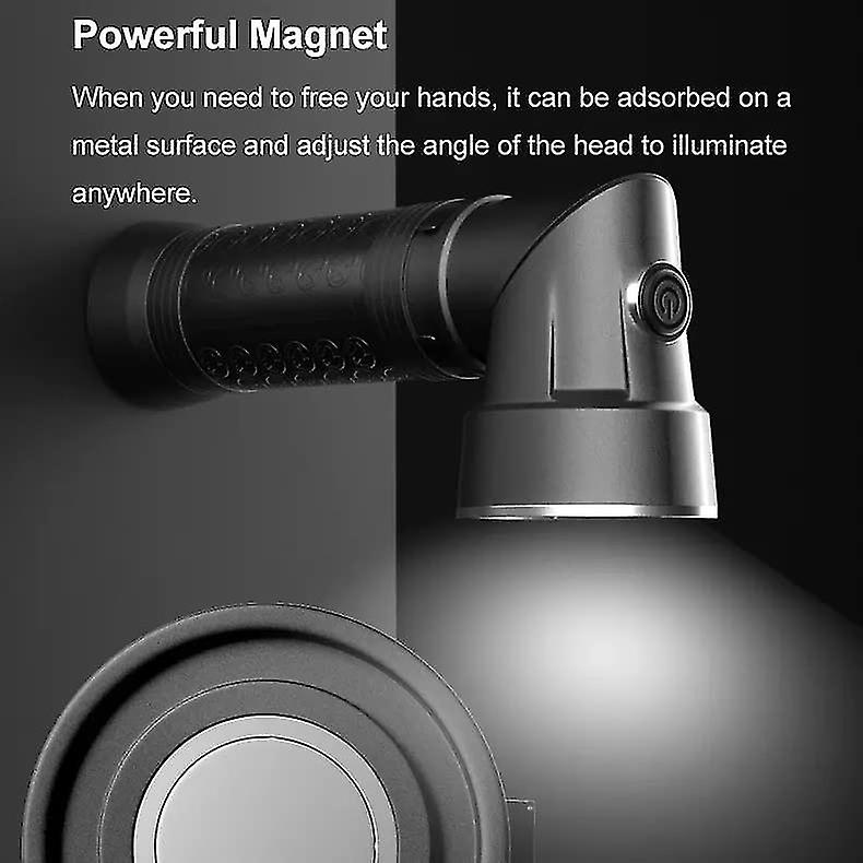 Jnepro Tactical Flashlight | Magnetic Led Flashlight | 320 Lumens ...