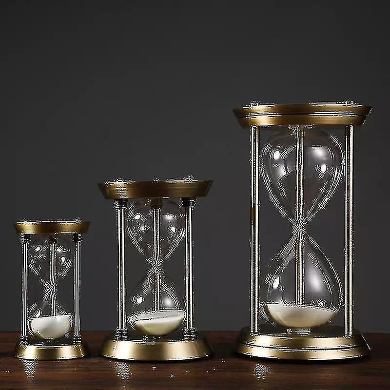 15/30/60min Metal Hourglass Timer Retro Bookshelf Ornaments Decoration ...