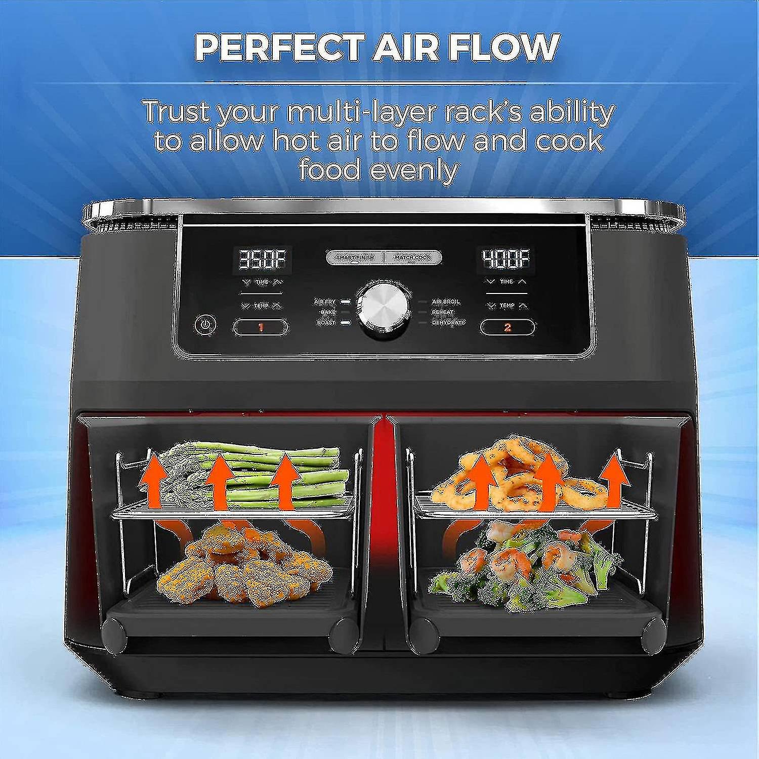 Air Fryer Rack For Dual Air Fryers | Airfryer Basket Tray | Air Fryer ...