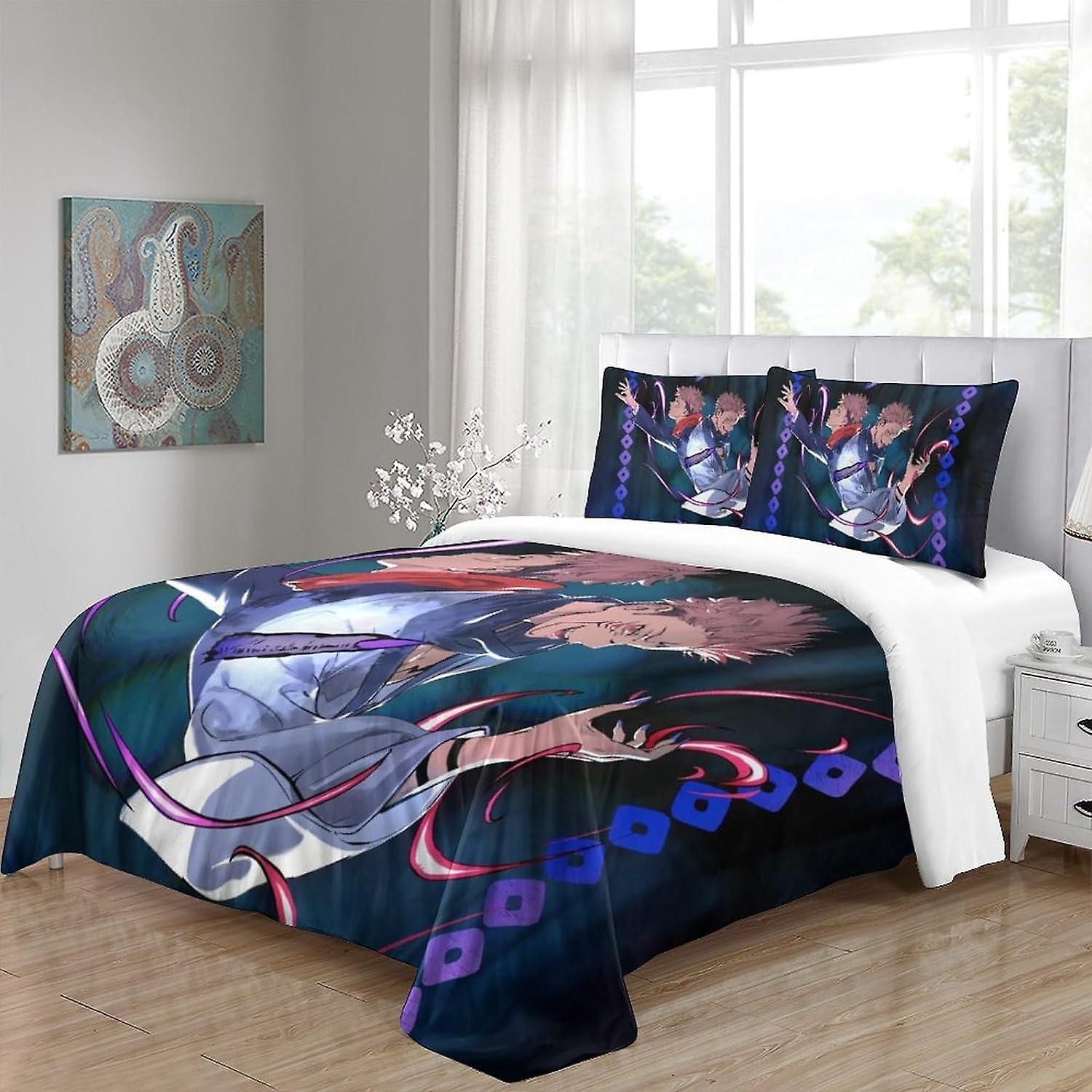 Anime Ryomen Sukuna Bedding Duvet Cover Set Jujutsu Kaisen Printed ...