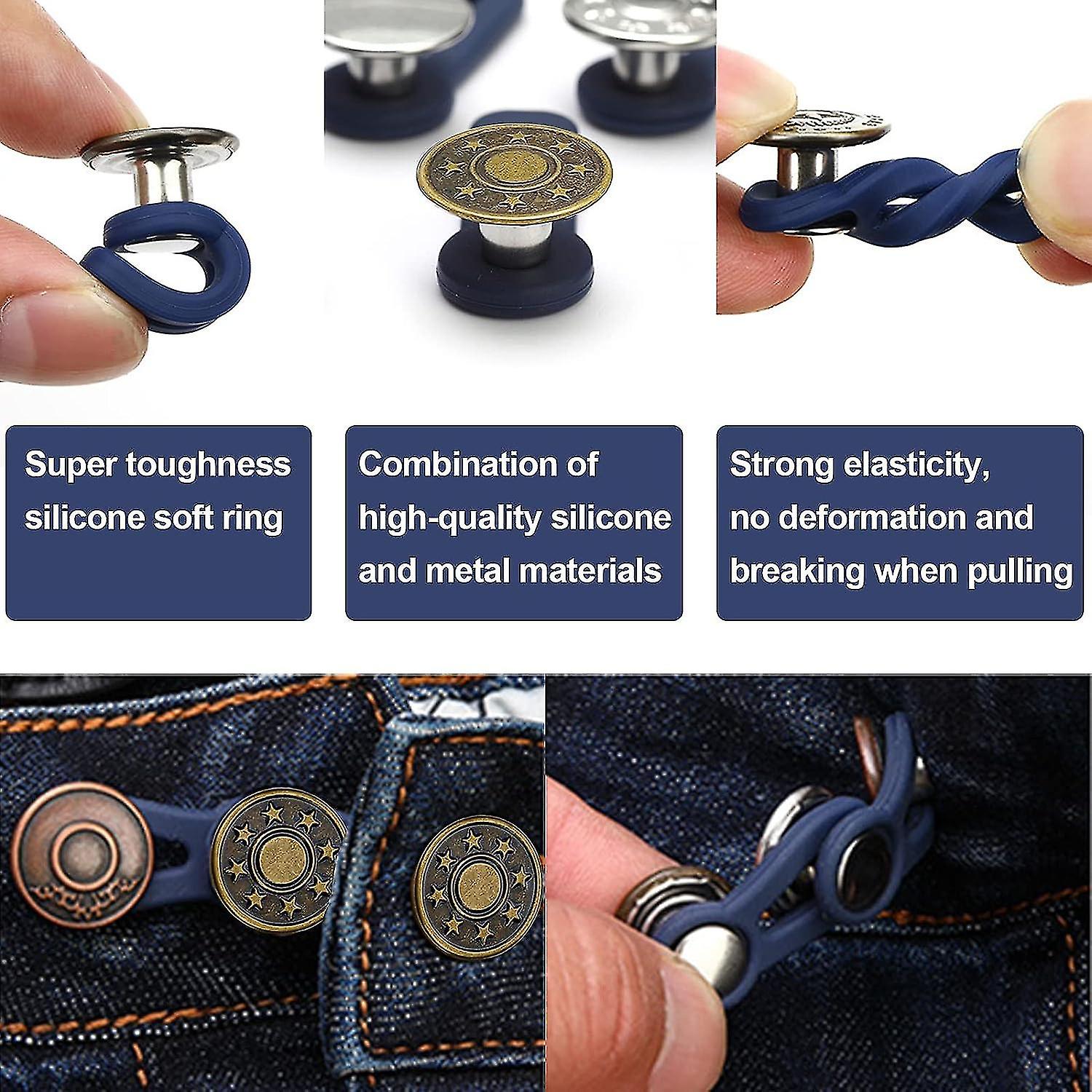 8PCS Button Extender for Trousers, Pants Waist Extender Adjustable ...