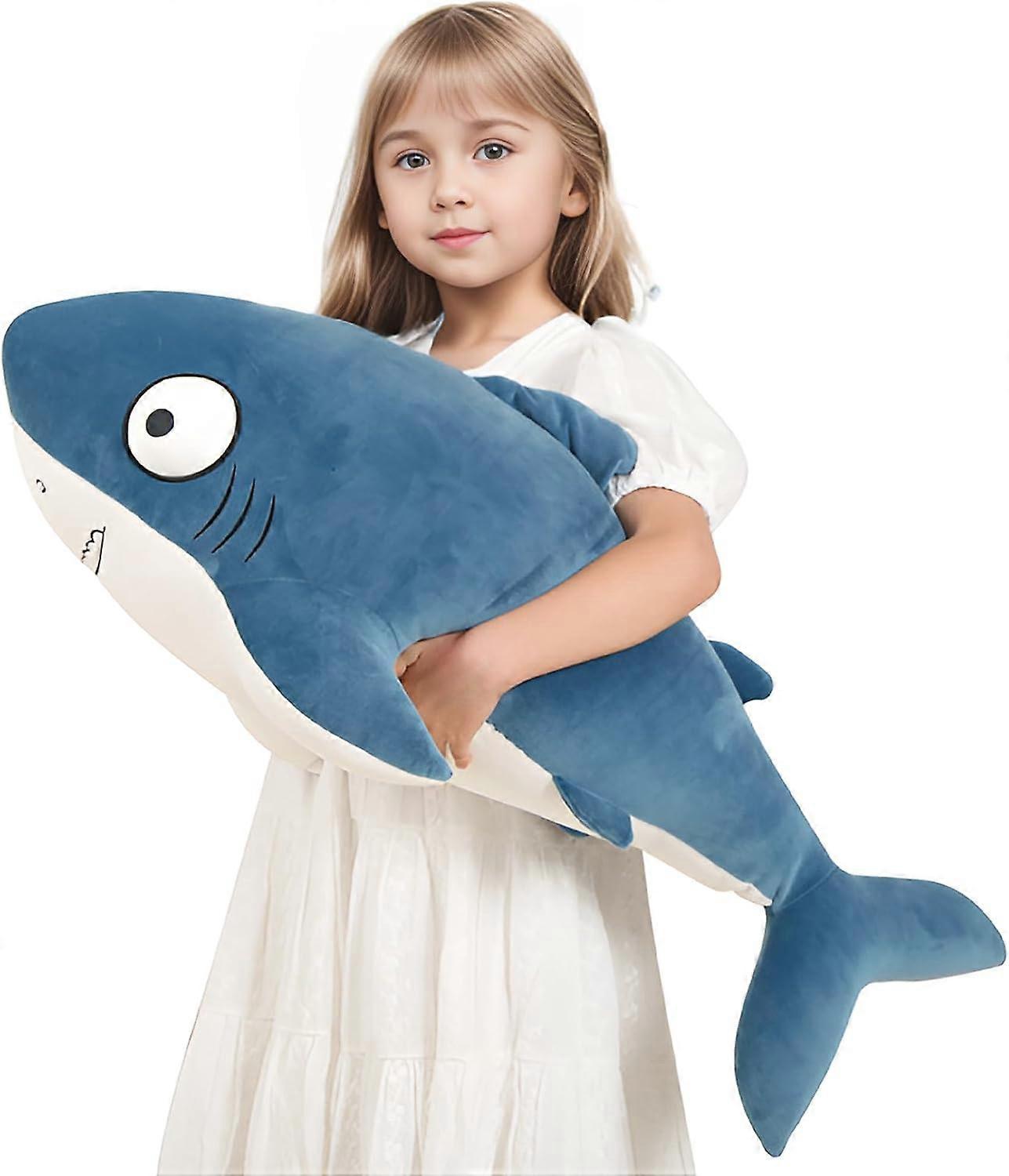 32 Blue Giant Sharks Plush,Large Whale Shark Stuffed Animals, Big Ocean ...