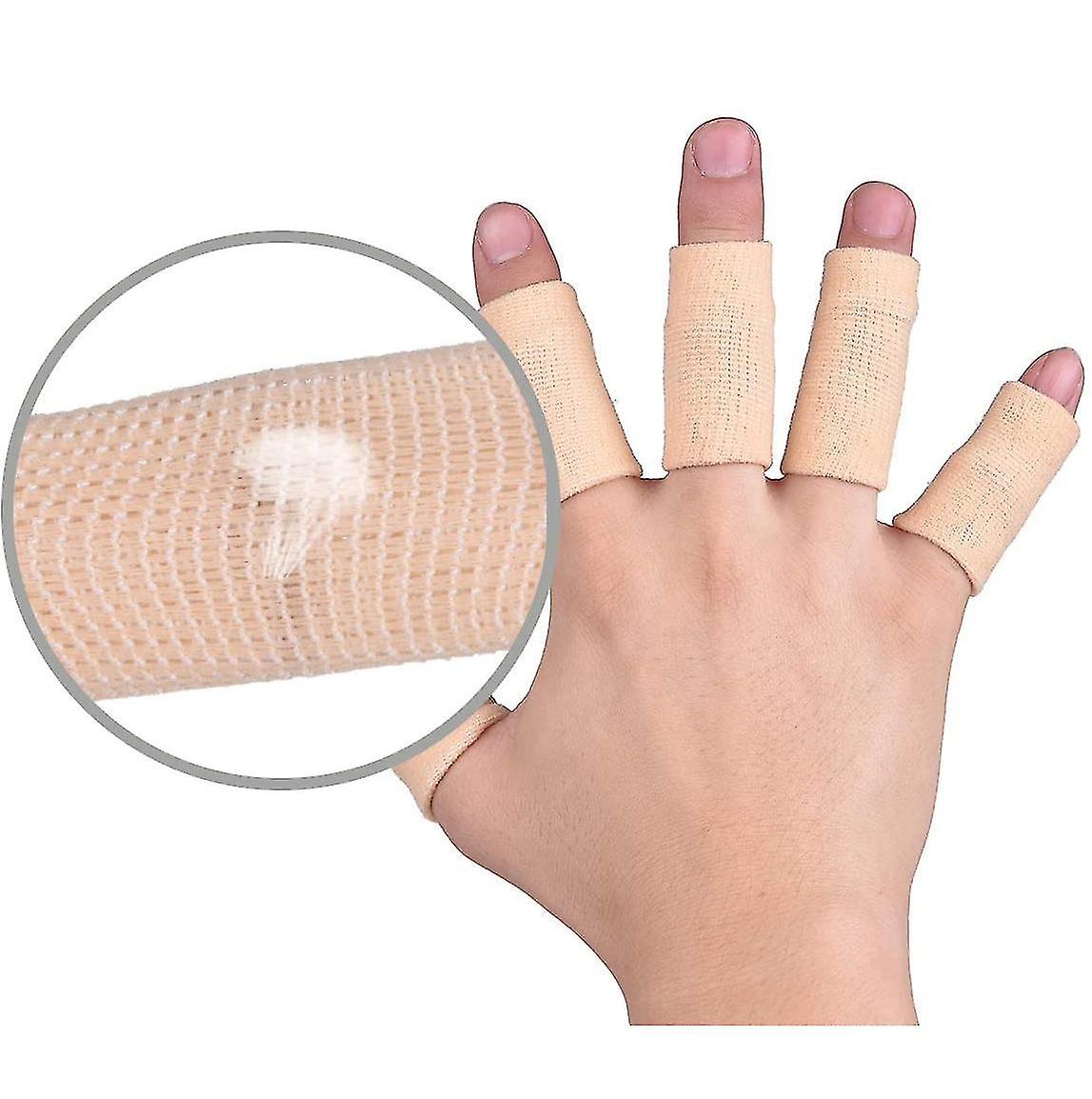 20Pcs beige summer finger sleeves sport elastic arthritis brace knuckle ...
