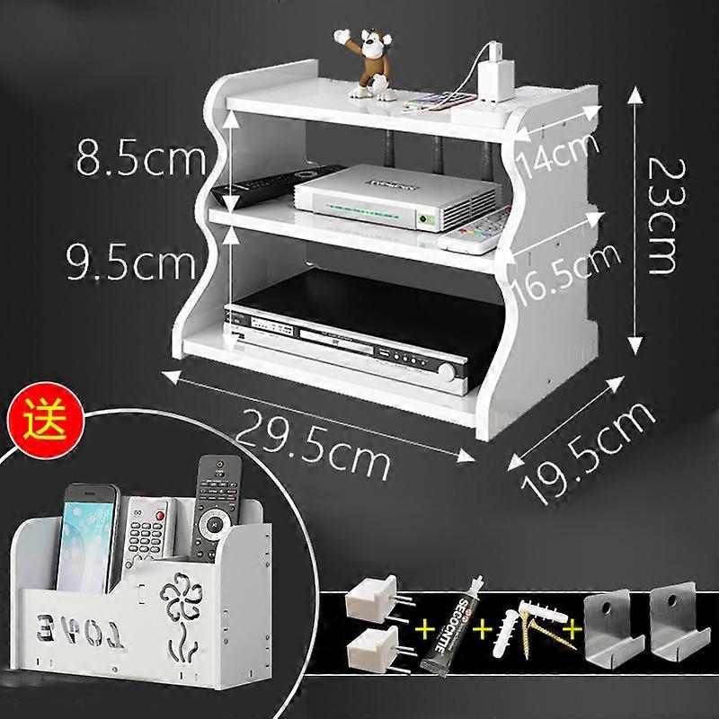 Floating TV Wall Shelf - Wall Mount - WiFi Router - For TV Components ...